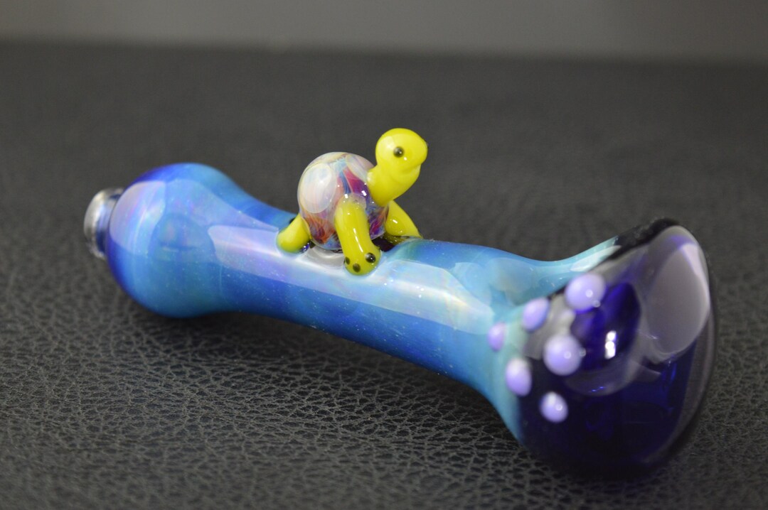 Cute Purple Turtle Glass Pipe - Etsy