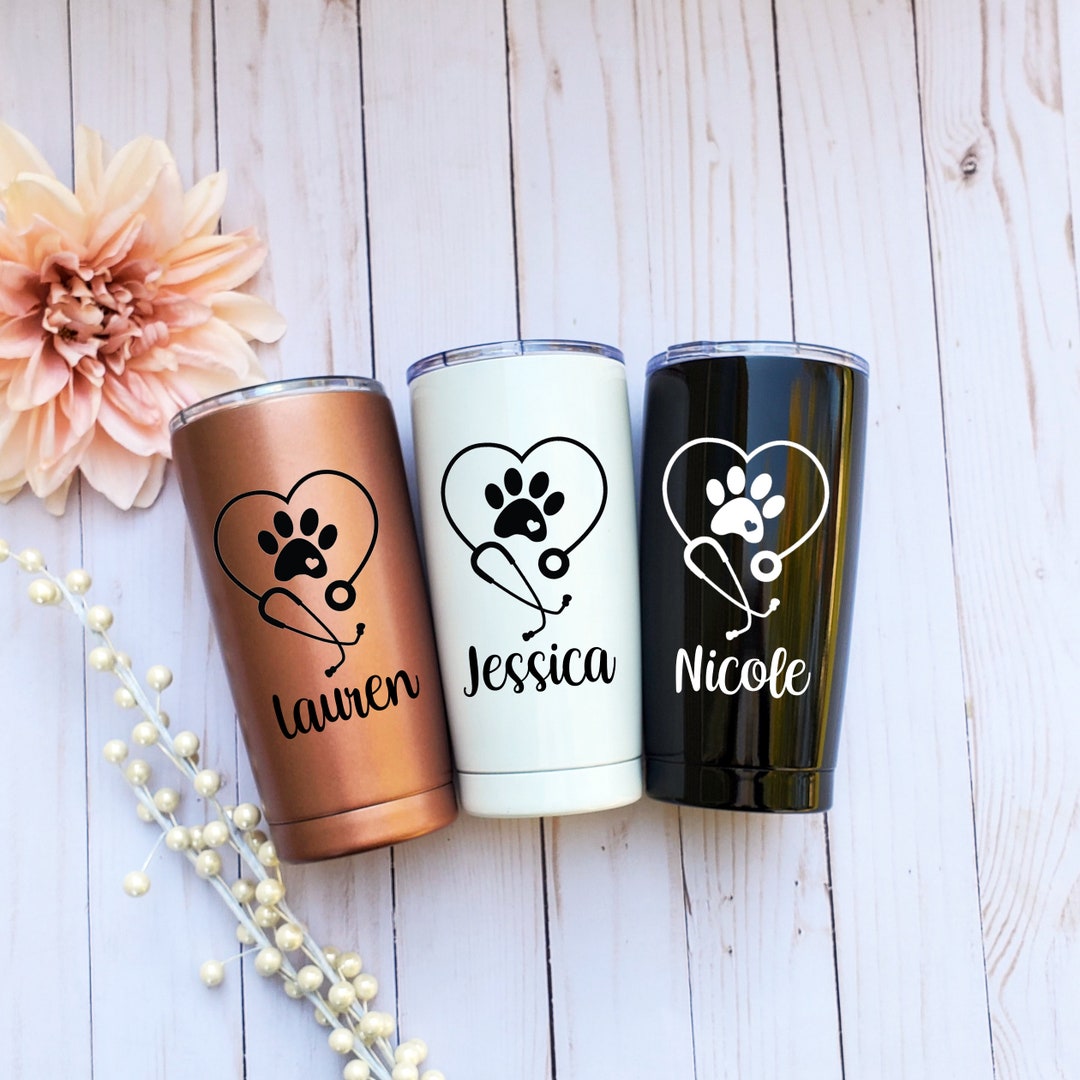 Personalized Vet Tech Tumbler: Stainless Steel Coffee Cup, Veterinary ...