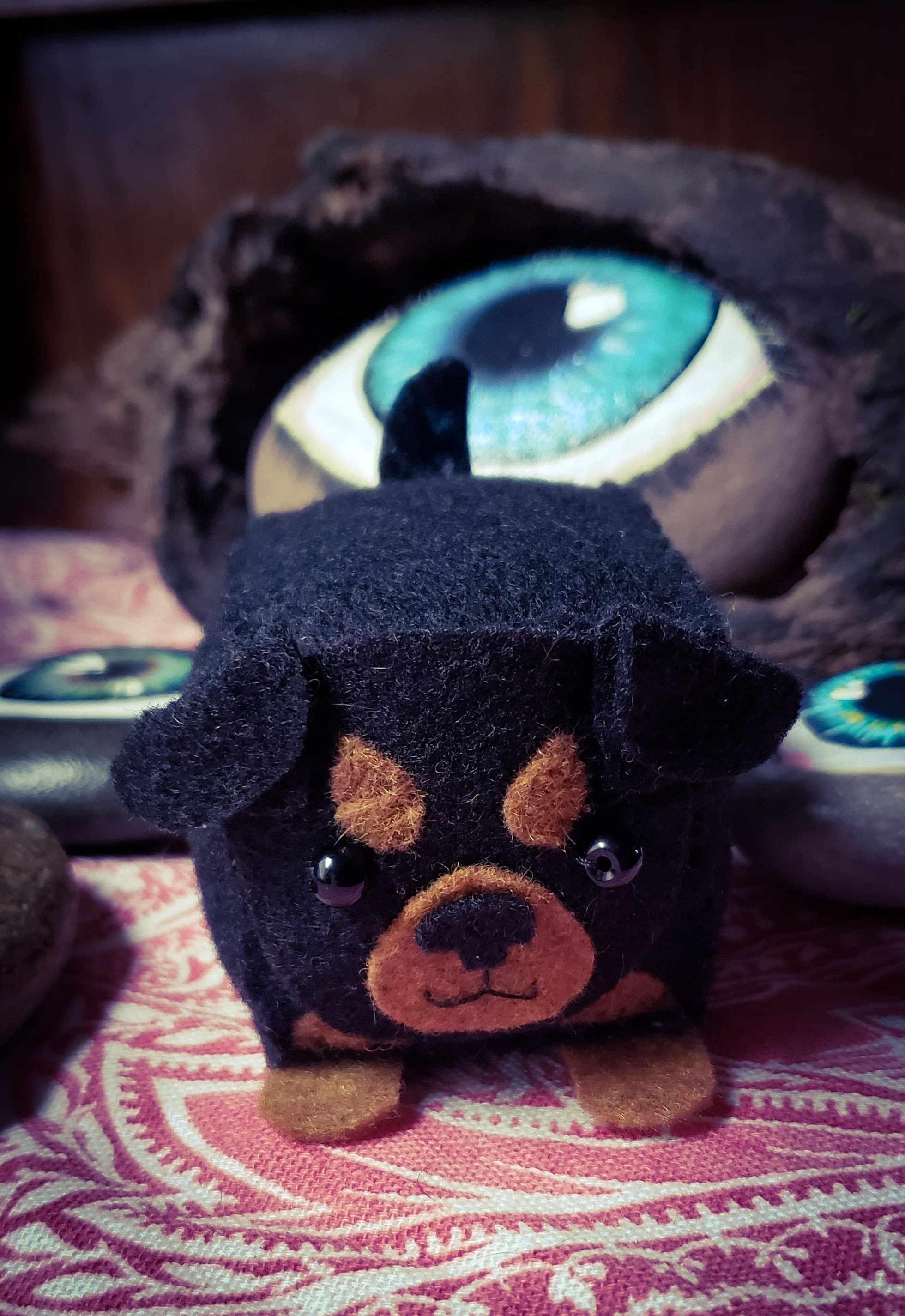 Cube Critter: Doberman Rottweiler Dog- Cube Shaped Plush Animal With a ...