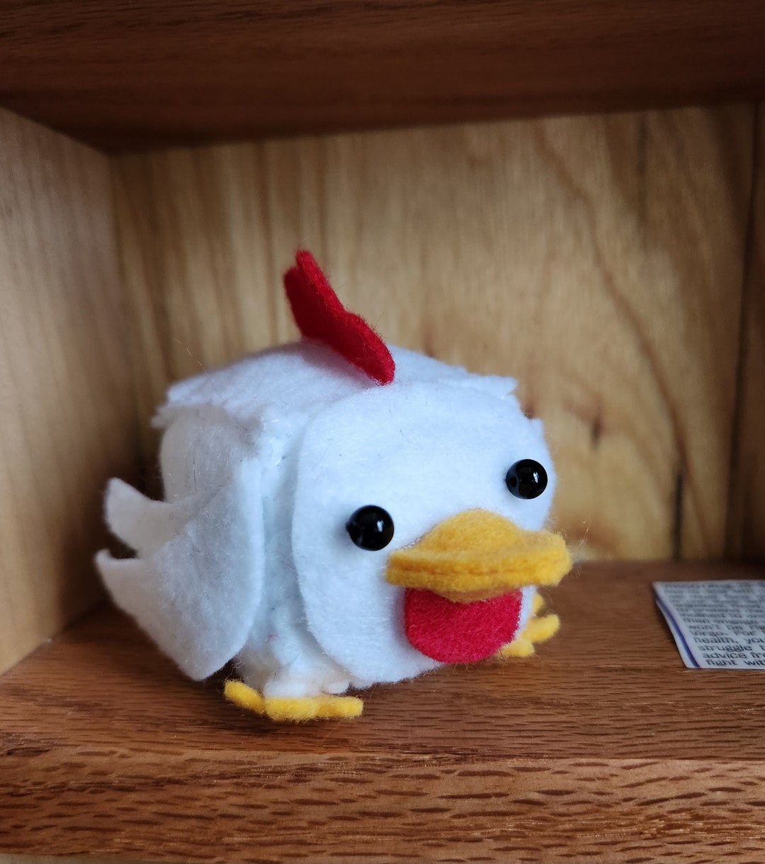 Cube Critter: Chicken Bird Cube Shaped Plush Animal With a Small Belly Pocket - Etsy
