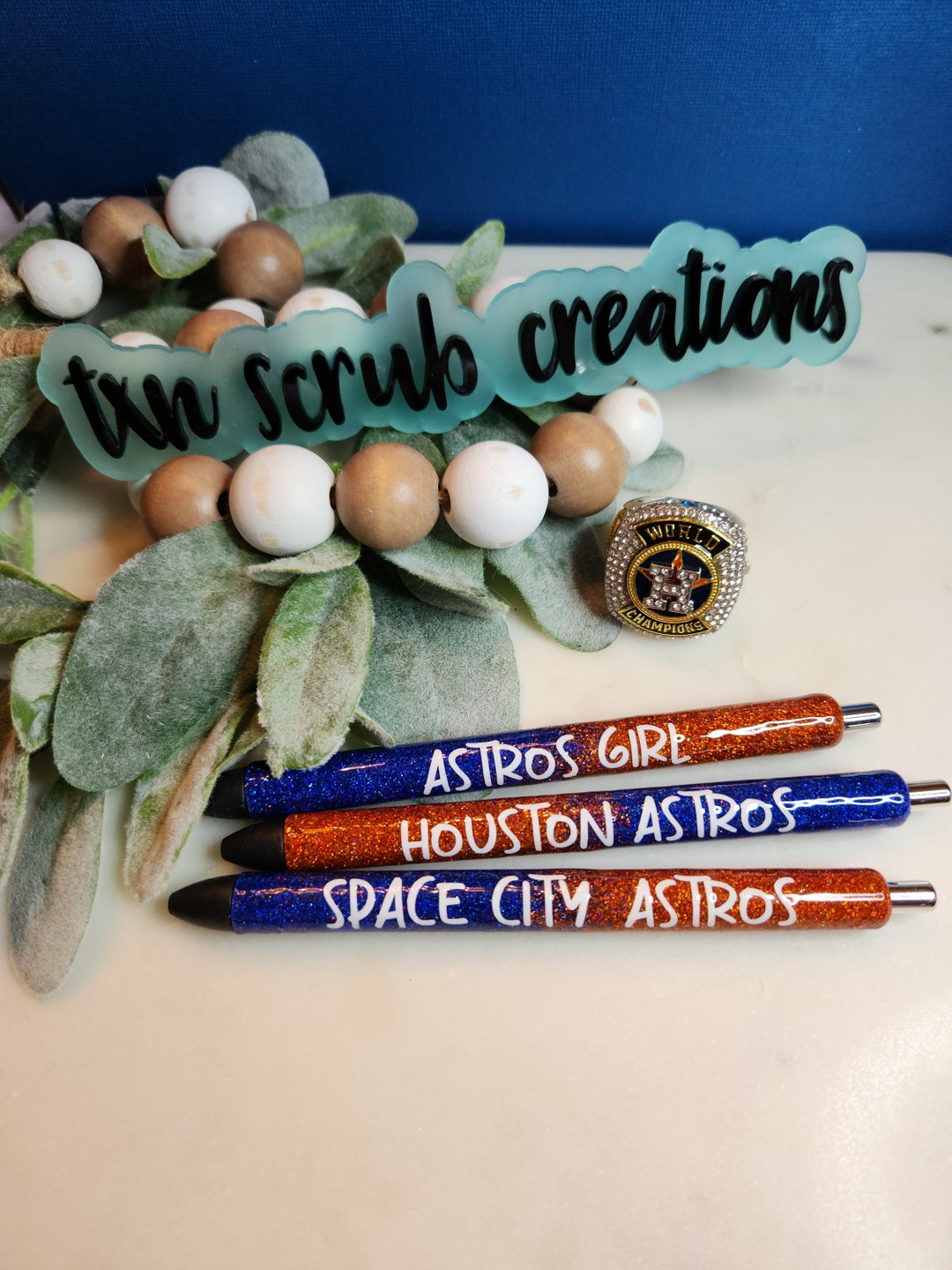 Houston Astros Papermate Inkjoy Glitter Resin - Etsy