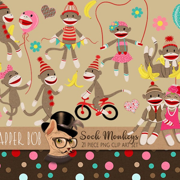 Cute Sock Monkey - Etsy