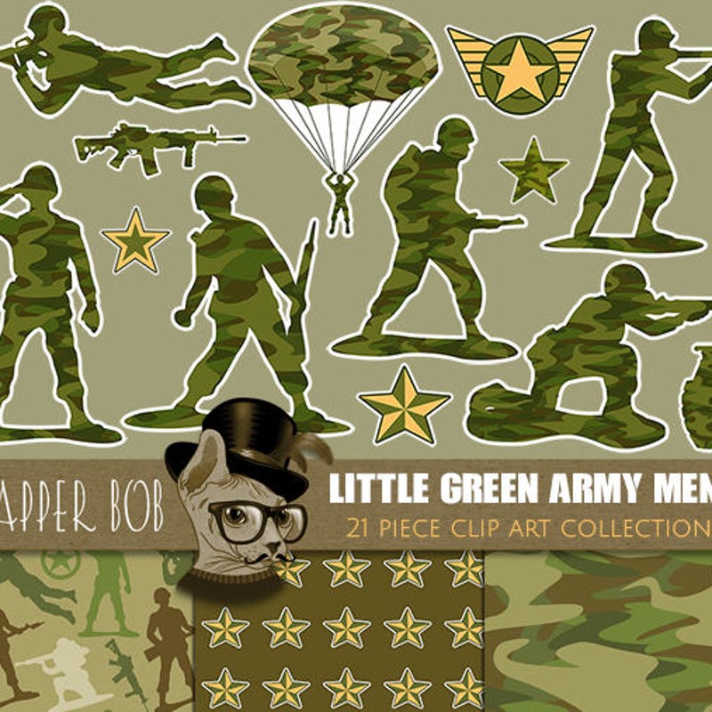 Green Army Men - Etsy