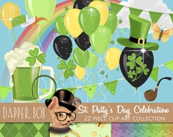 St Patrick's Day Clipart Set personal and Commercial Use - Etsy