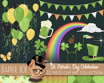 St Patrick's Day Clipart Set personal and Commercial Use - Etsy