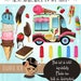 Ice Cream Treats Digital Clip Art Elements for Scrap-booking and Paper ...