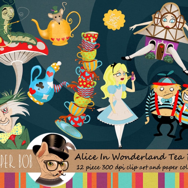 Caterpillar Clip Art Alice in Wonderland - Etsy