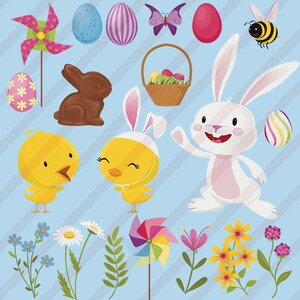 Easter Cuties Spring Clip Art Collection Bunny and Baby Chicks ...