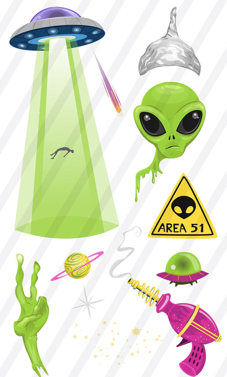 Alien Invasion 14 Piece Clip Art Collection Show Us Them - Etsy
