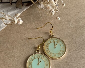 Clock Earrings | Etsy