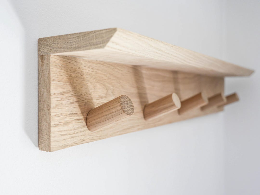 Peg Shelf Coat Rack by TOMAZIN | Entryway Organizer, Peg Rail, Kitchen ...