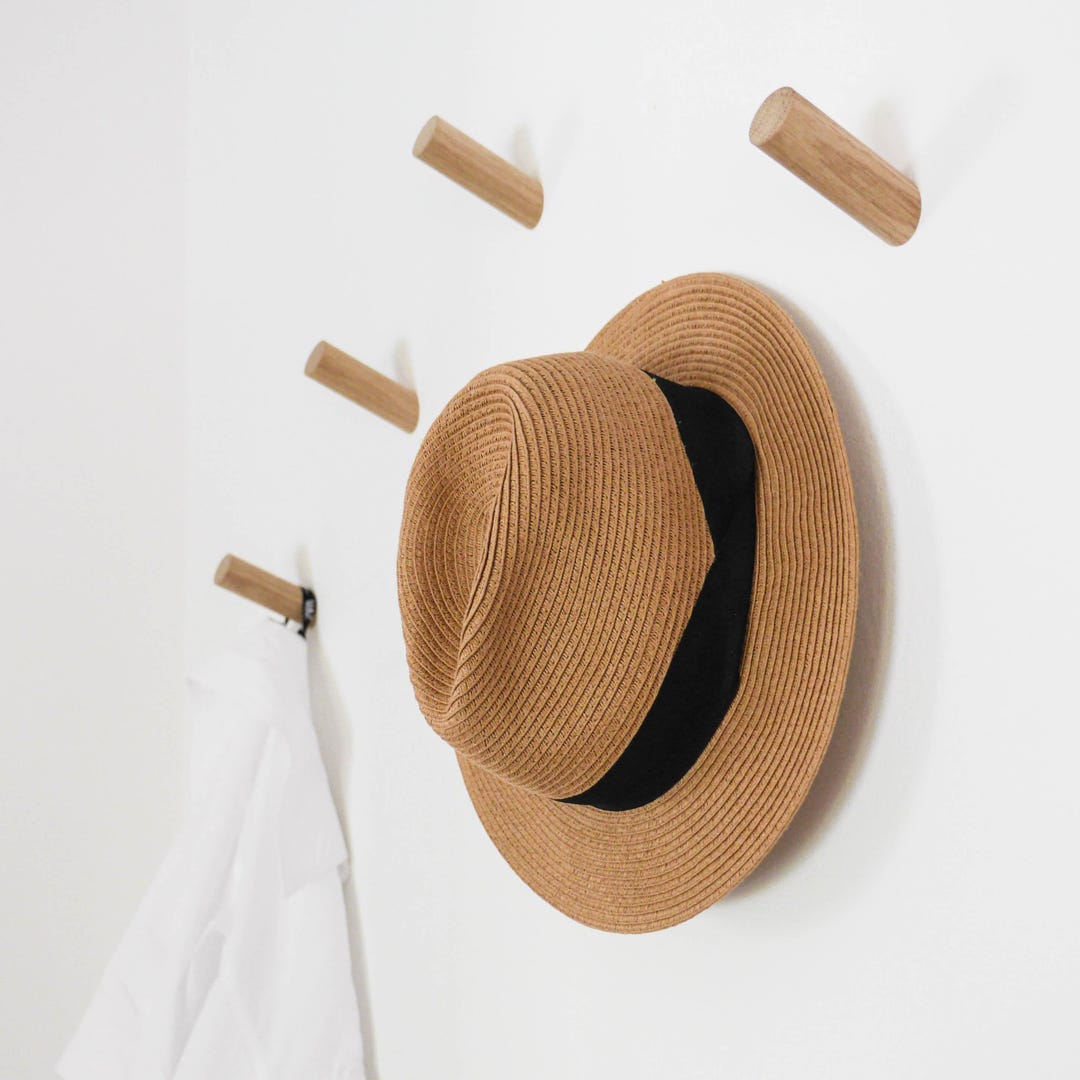 Wall Peg set of 5 or 10 Pegs by TOMAZIN Coat Hook, Wooden Wall Hooks ...