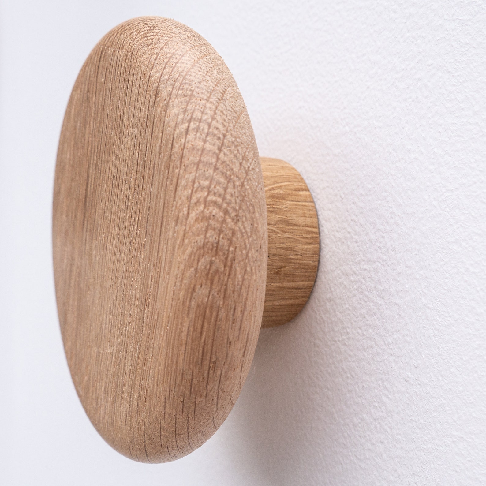 Round Wooden Coat Hook by TOMAZIN Modern Coat Hanger, Round Wooden Wall ...