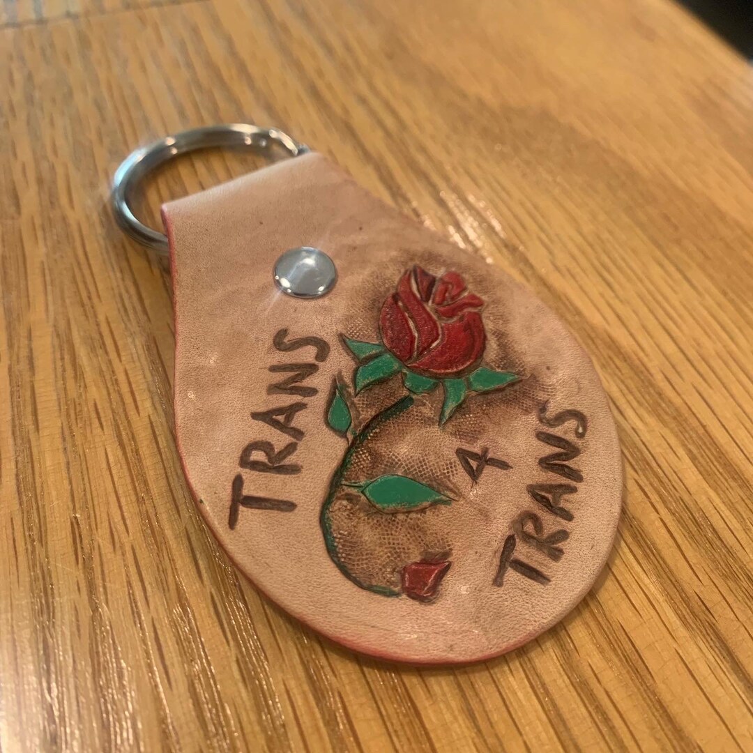 Hand-tooled Trans 4 Trans Keychain / Wall Hanging - Etsy