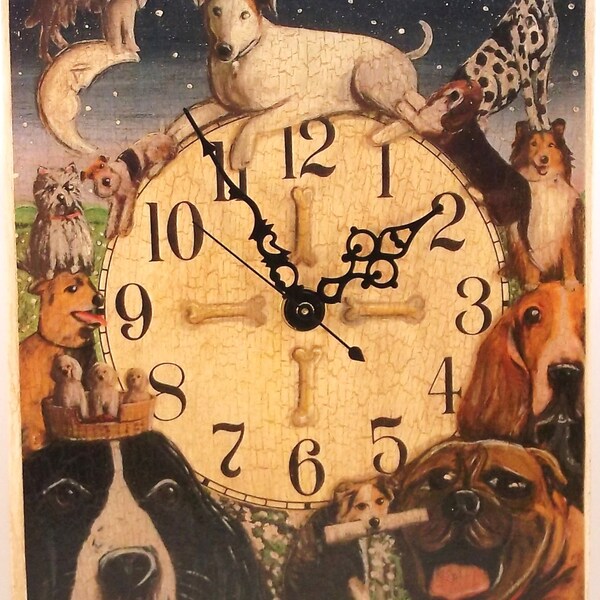 Dog Clock - Etsy