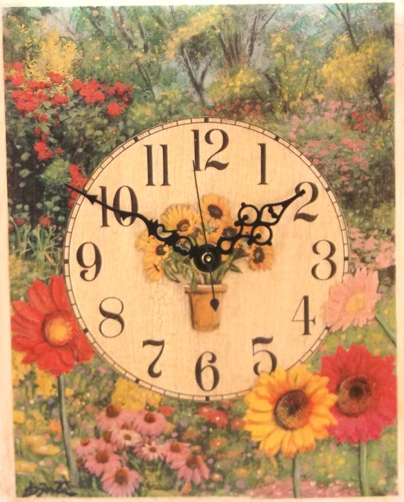 Floral Clock | Etsy