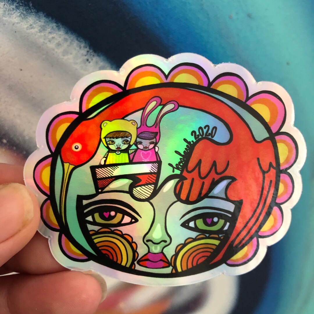 Slap Vinyl Sticker Kosharek Art Sticker Street Art Laptop - Etsy