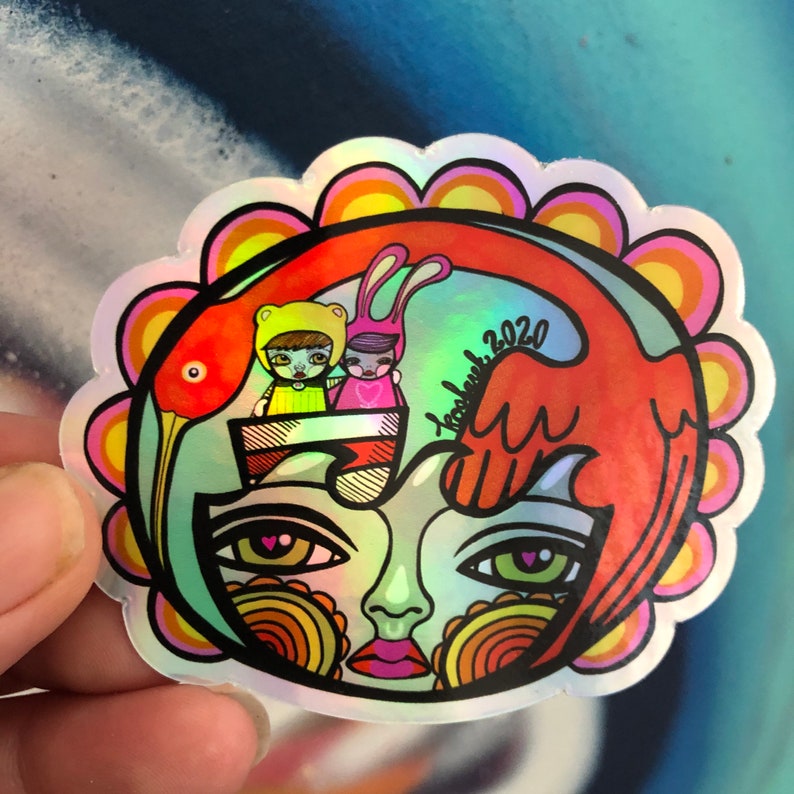 Slap Vinyl Sticker Kosharek Art Sticker Street Art Laptop - Etsy