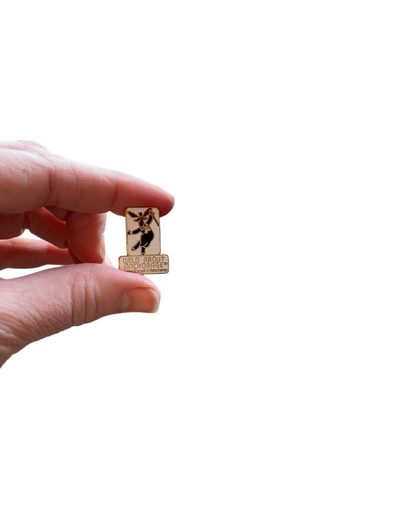 Wild About Anchorage 1990s Moose pin, alaska, anchora… - Gem