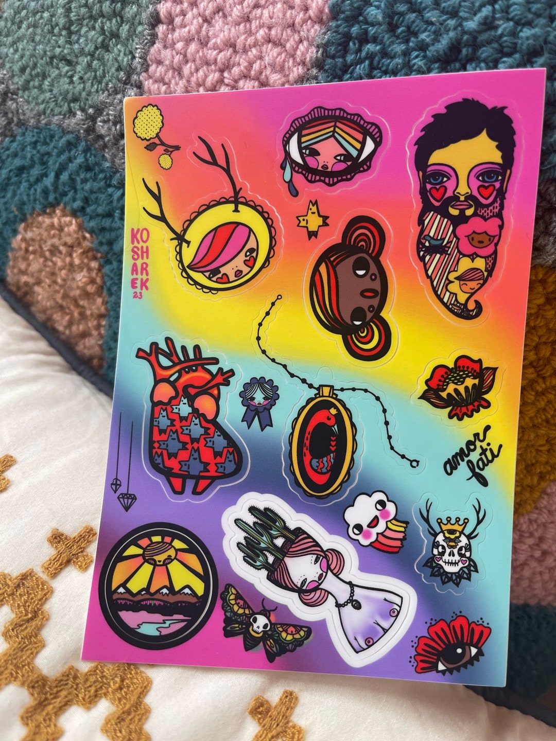 1 Vinyl Sticker Sheet, 4x6 Inches, 10 Stickers, Hydro Flask, Laptop ...