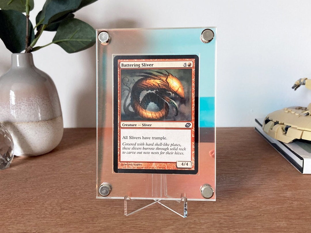 Iridescent Holofoil Effect Acrylic Display Frame and Stand for Trading ...