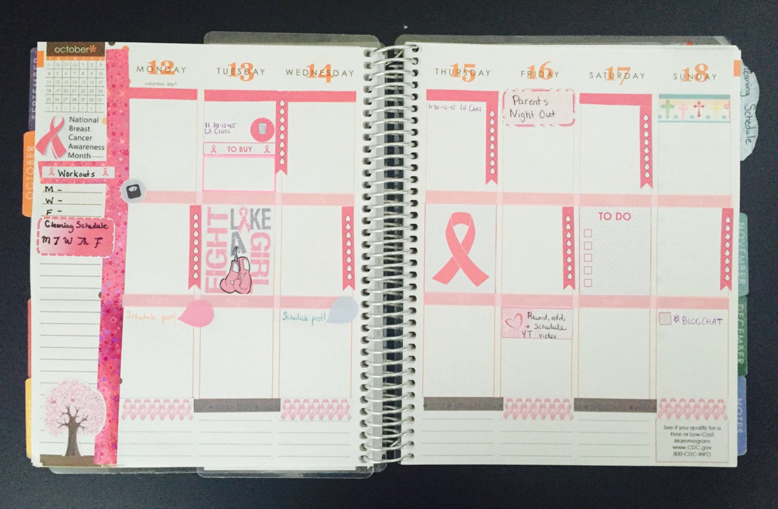 Breast Cancer Awareness Planner Stickers (printable) - Etsy