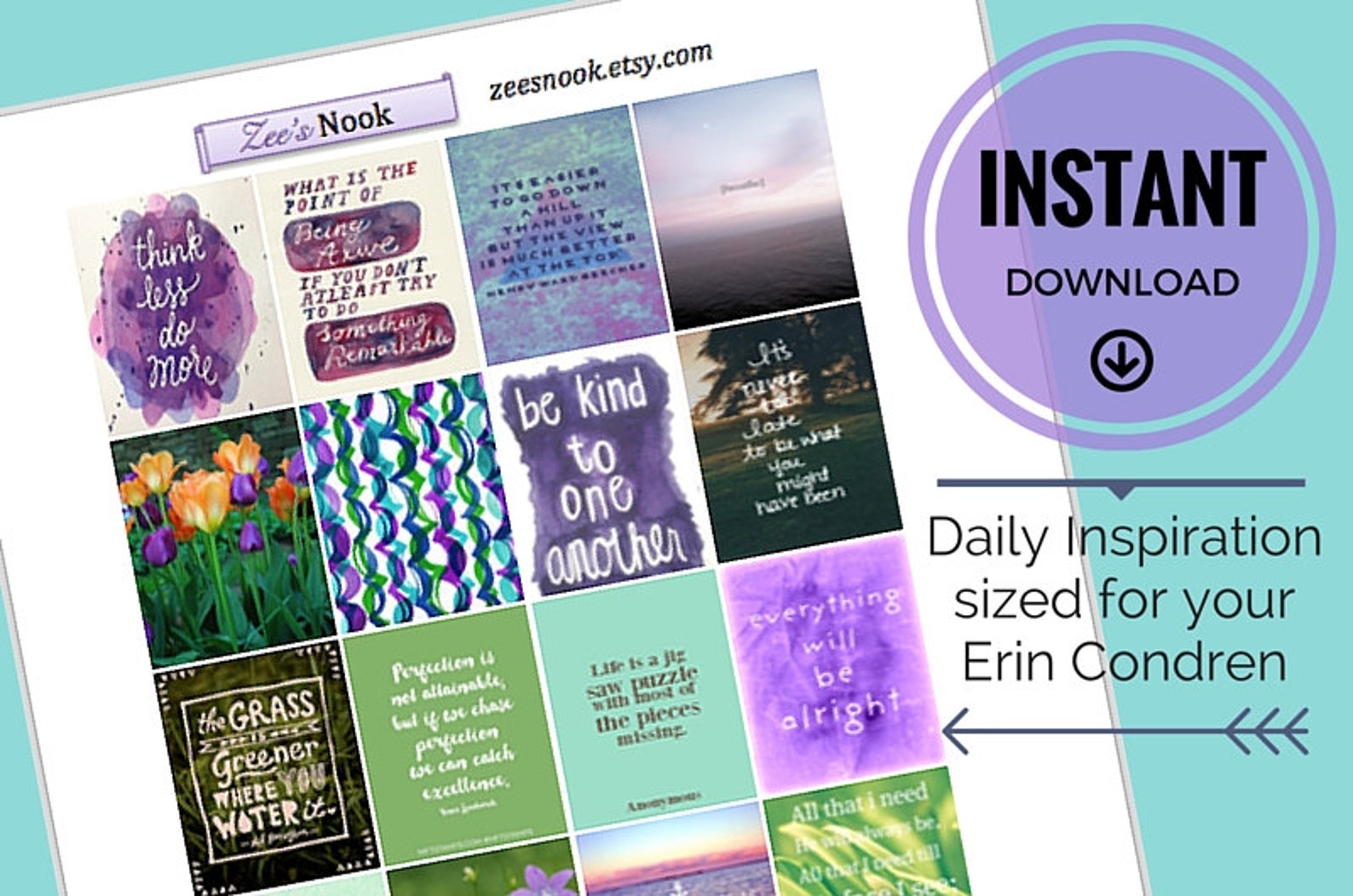 Daily Inspiration Stickers - 4 Sheet Bundle - Etsy