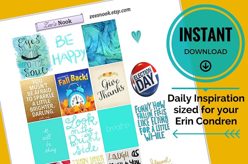 Daily Inspiration Stickers - 4 Sheet Bundle - Etsy