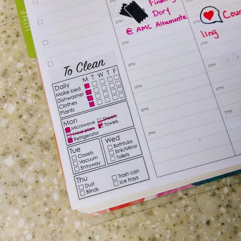 Cleaning Schedule Sticker - Printable - Etsy