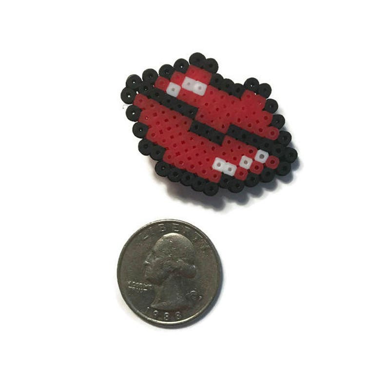 Pixel Lips Barrettes Mini Perler Beads, Mini Hama Beads, Fuse Beads ...