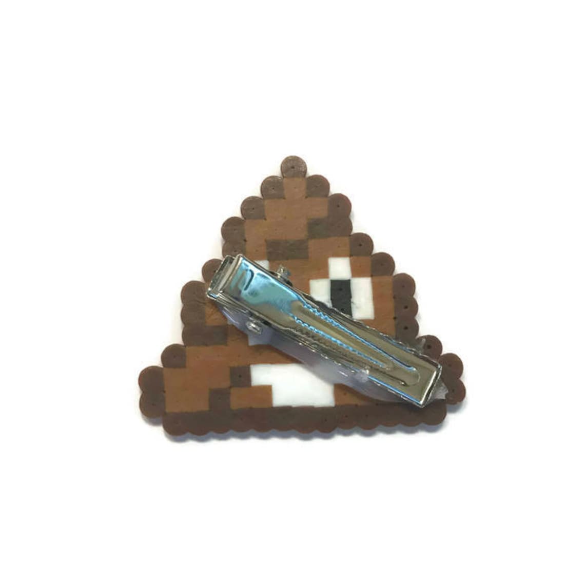 Poop Emoji Barrettes - Mini Perler Beads, Mini Hama Beads, Fuse Beads ...