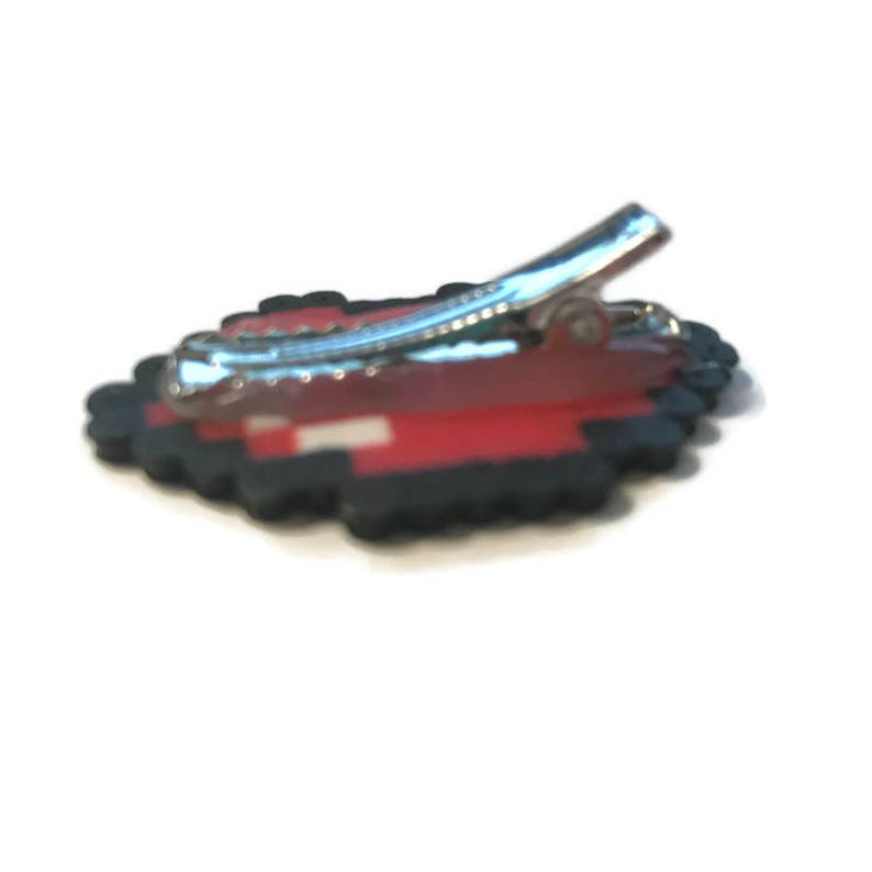 Pixel Lips Barrettes Mini Perler Beads, Mini Hama Beads, Fuse Beads ...