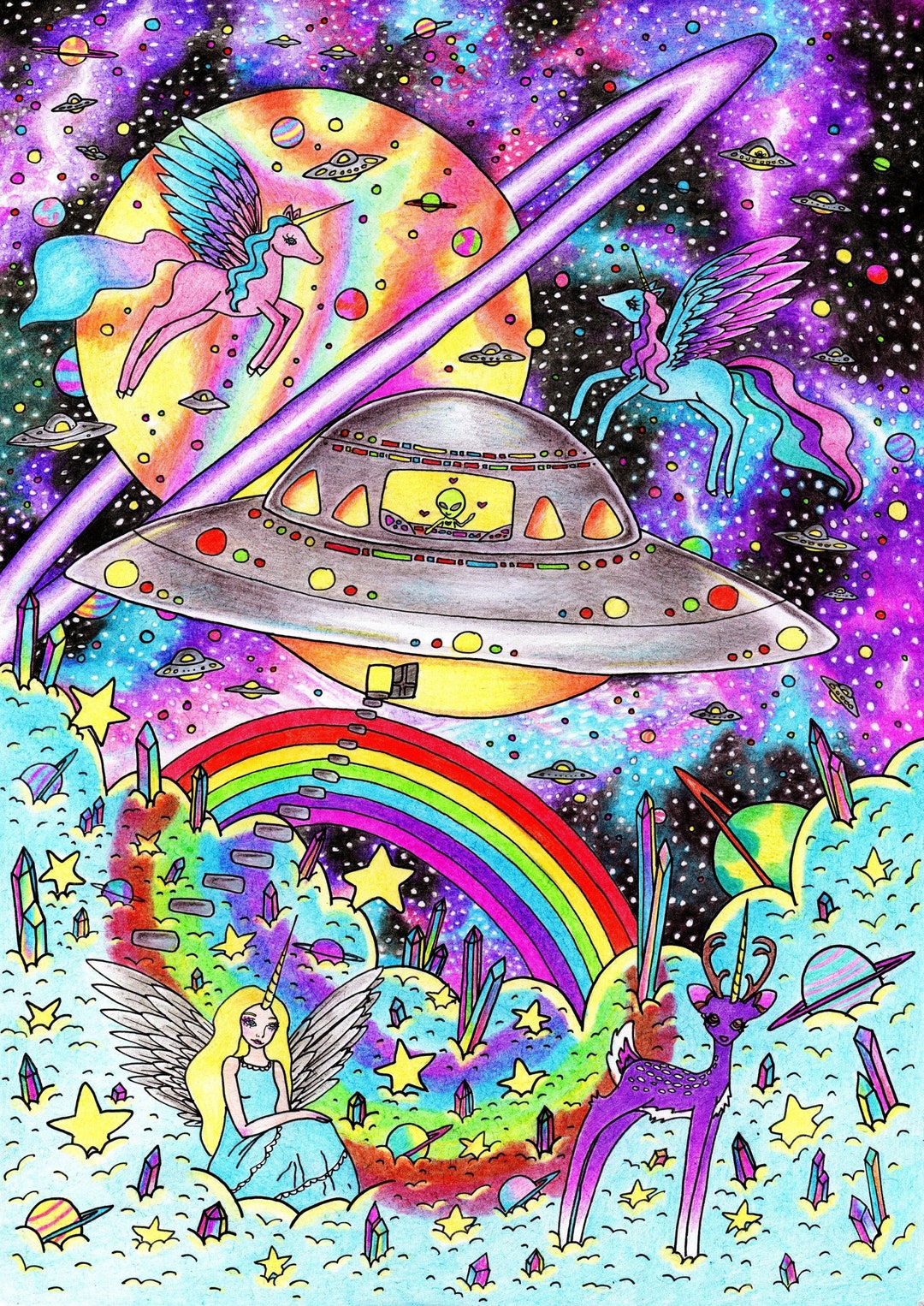 Intergalactic Romantic Signed Art Print Various Sizes - Etsy