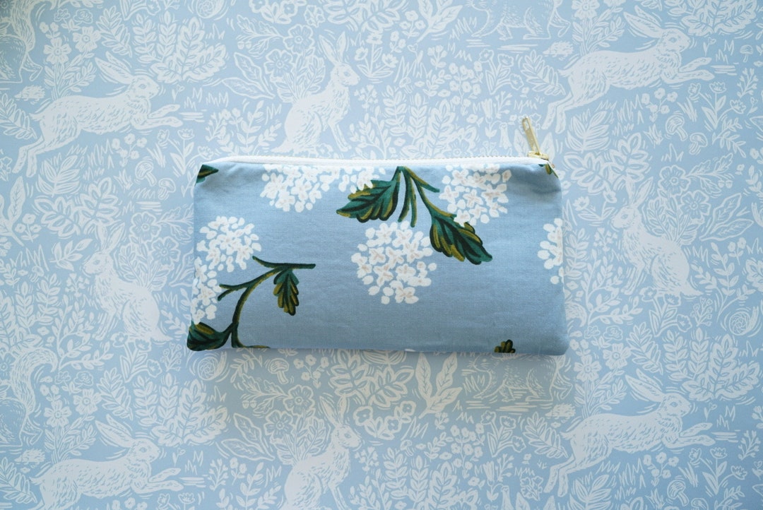 Blue Hydrangea Pencil Pouch - Etsy