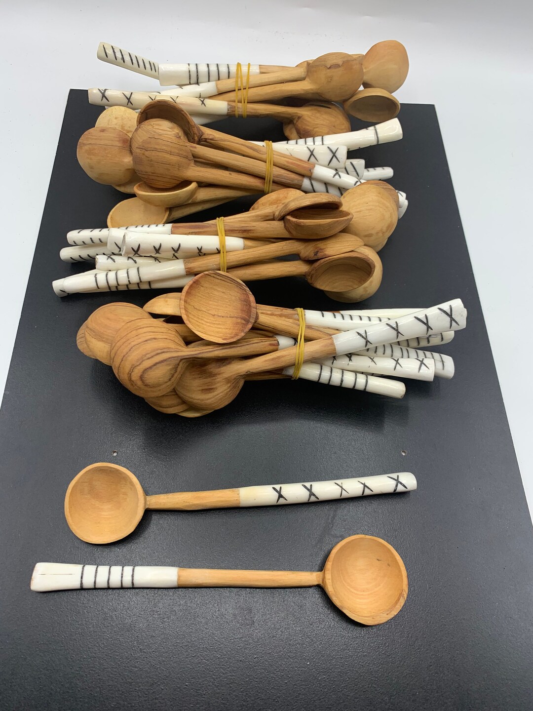 Wooden Tea Spoons With Bone Handle - Etsy