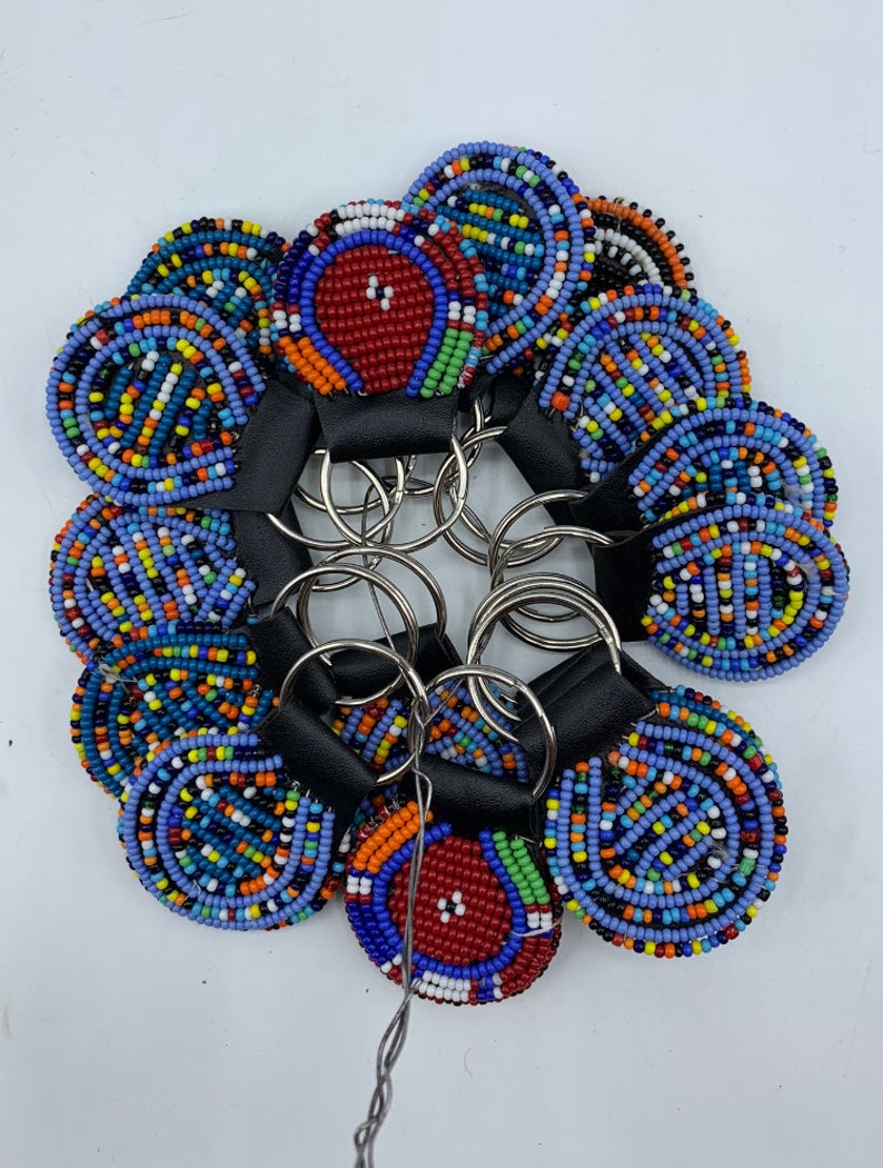 Kenyan Hardmade Shell Key Chains - Etsy