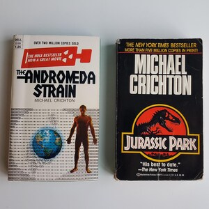 Vintage Jurassic Park + Michael Crichton Books Pick 1: the Lost World 1st Trade/print Edition ...