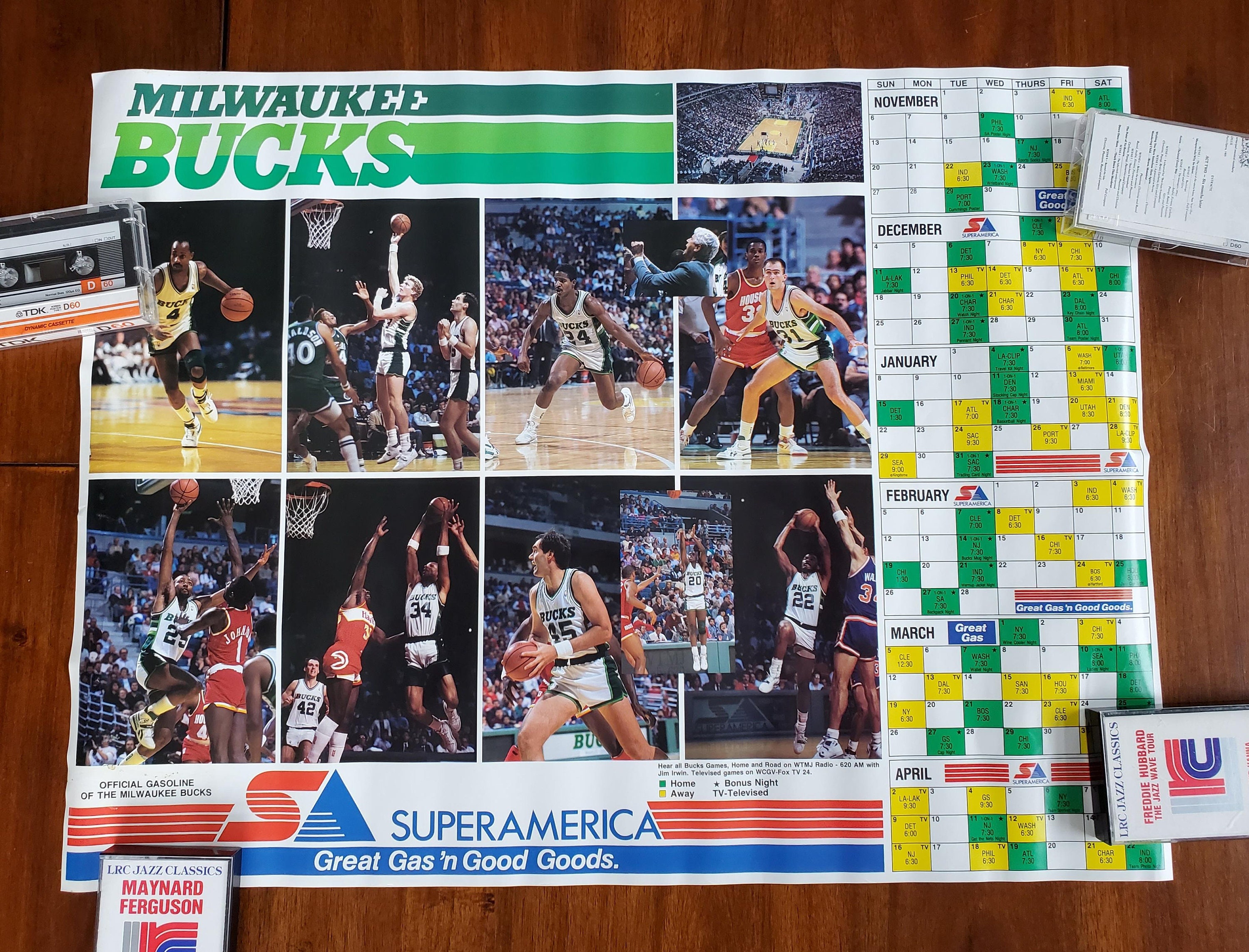 Vintage Milwaukee Bucks Posters PICK 1: 80's, 90's, Nice Moves, Moses ...