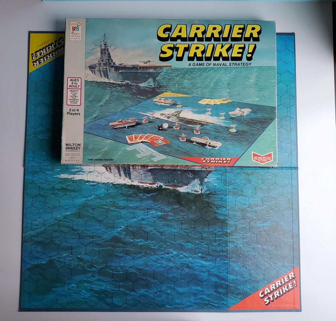 Vintage Carrie Strike! Board Game 1977 A Game of Naval Strategy Milton ...