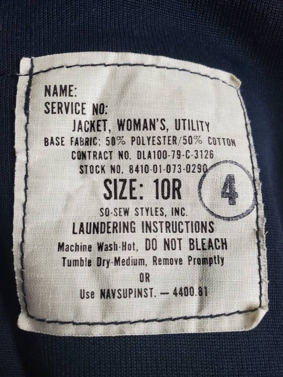 Vintage U.S. Navy Service Jacket Woman's Size 10R 4 N… - Gem