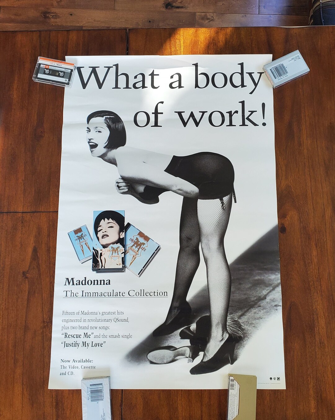 1990 Vintage Madonna Poster the Immaculate Collection Promo Poster What ...