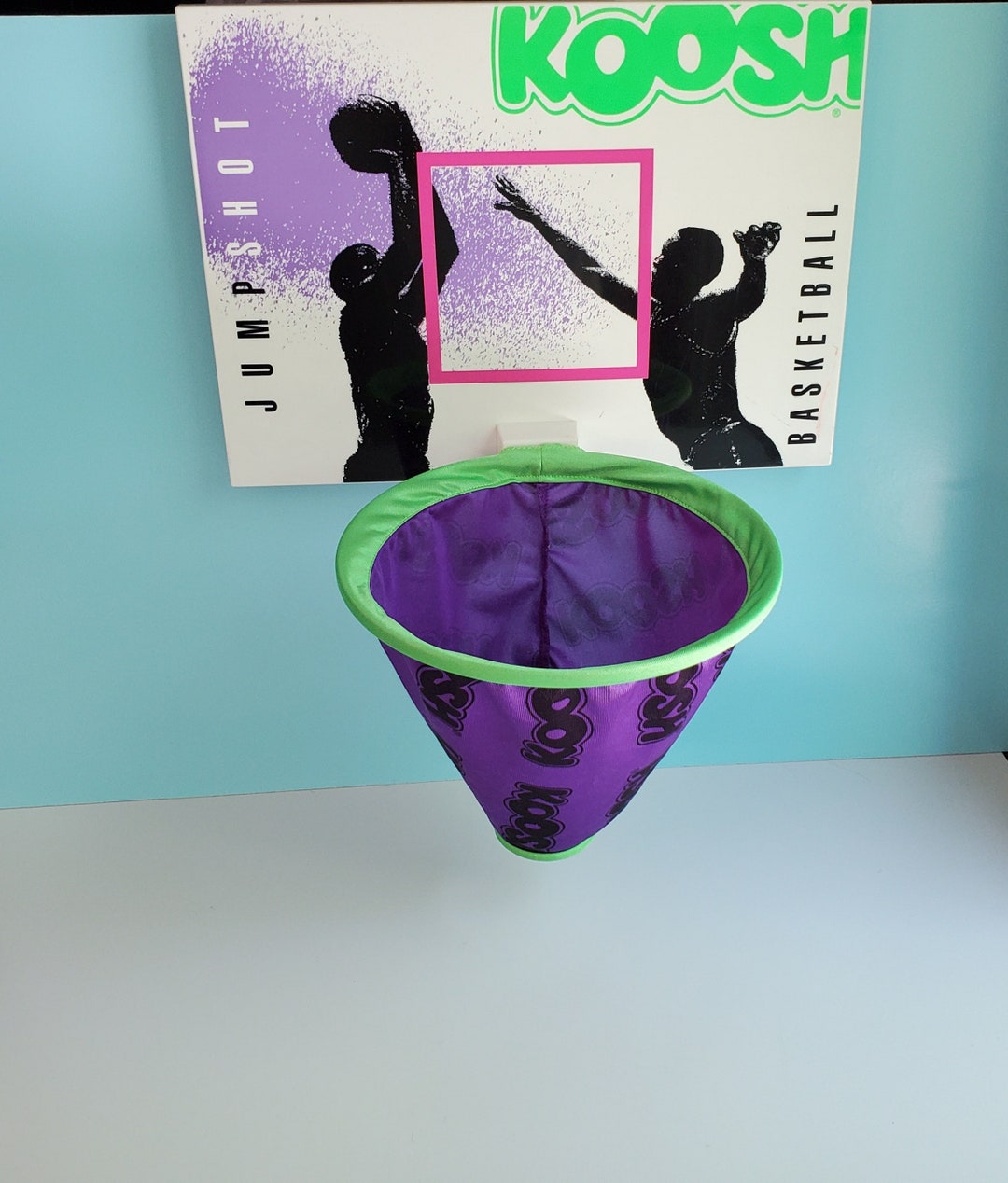 1992 Koosh Jumpshot Basketball Over the Door Mini Hoop Oddzon Products ...