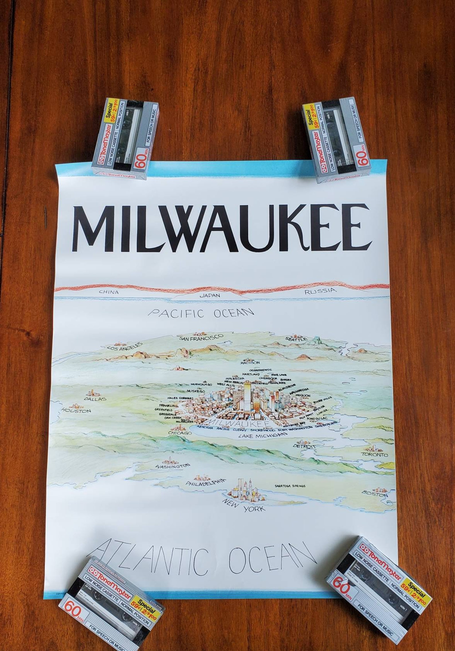 VIntage Milwaukee Posters PICK 1: Milwaukee City Poster 1983 | Etsy