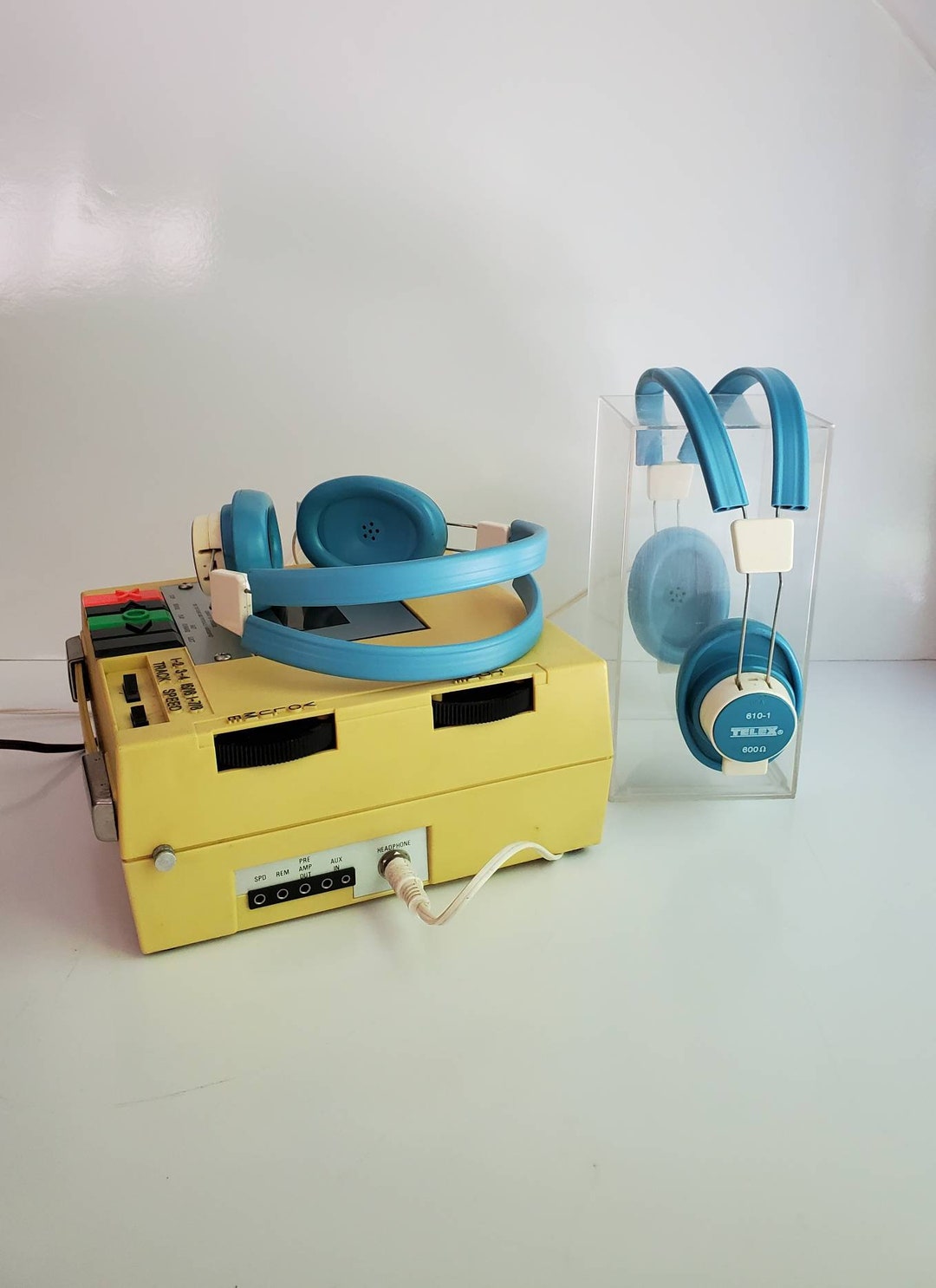 Vintage Telex Headphones Tested/works Vintage Headphones Model 610-1 ...