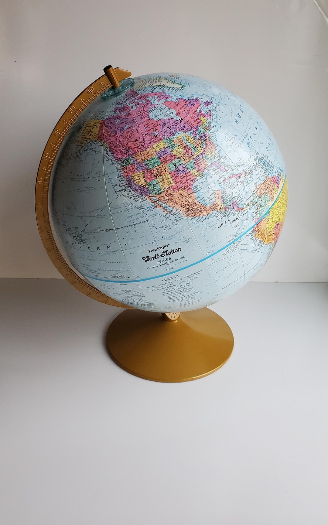 Vintage Replogle World Nation Series 12 Inch Diameter Globe - Etsy