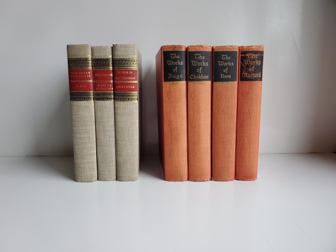 Vintage Hardcover Book Lots PICK 1: 3 Philosophy Books Plato Five Great ...