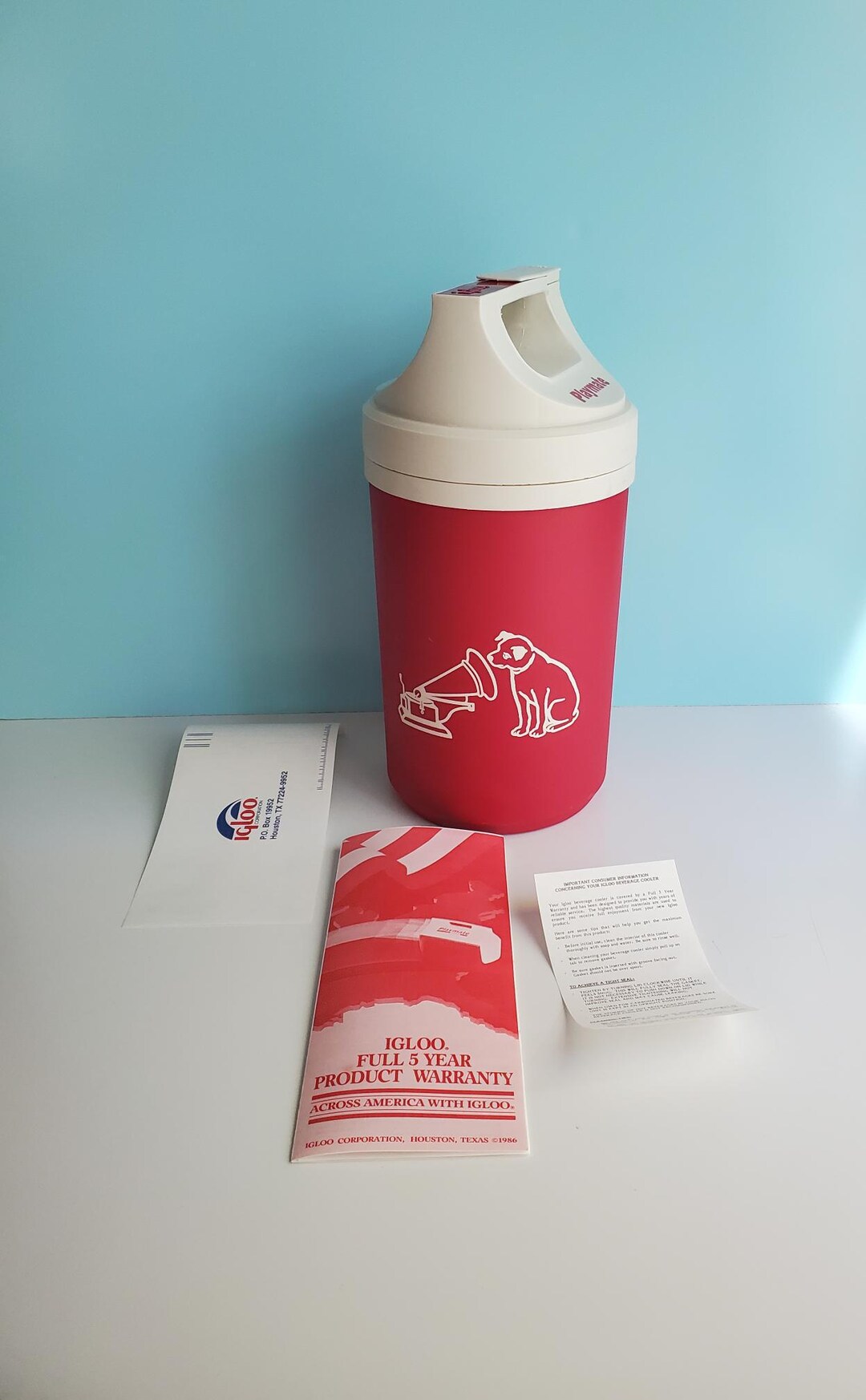 Vintage Igloo Playmate His Master's Voice RCA Nipper Dog Half Gallon ...