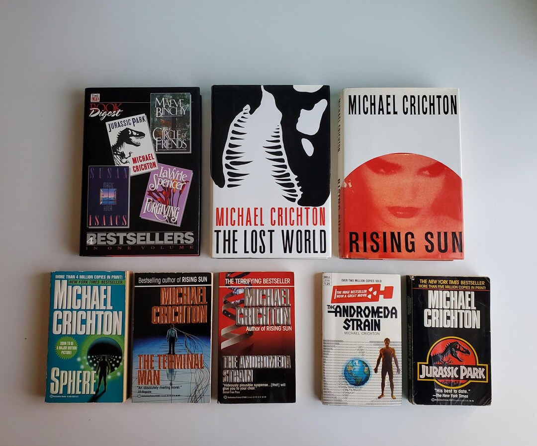 Vintage Jurassic Park + Michael Crichton Books Pick 1: the Lost World 1st Trade/print Edition ...