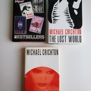 Vintage Jurassic Park + Michael Crichton Books Pick 1: the Lost World 1st Trade/print Edition ...