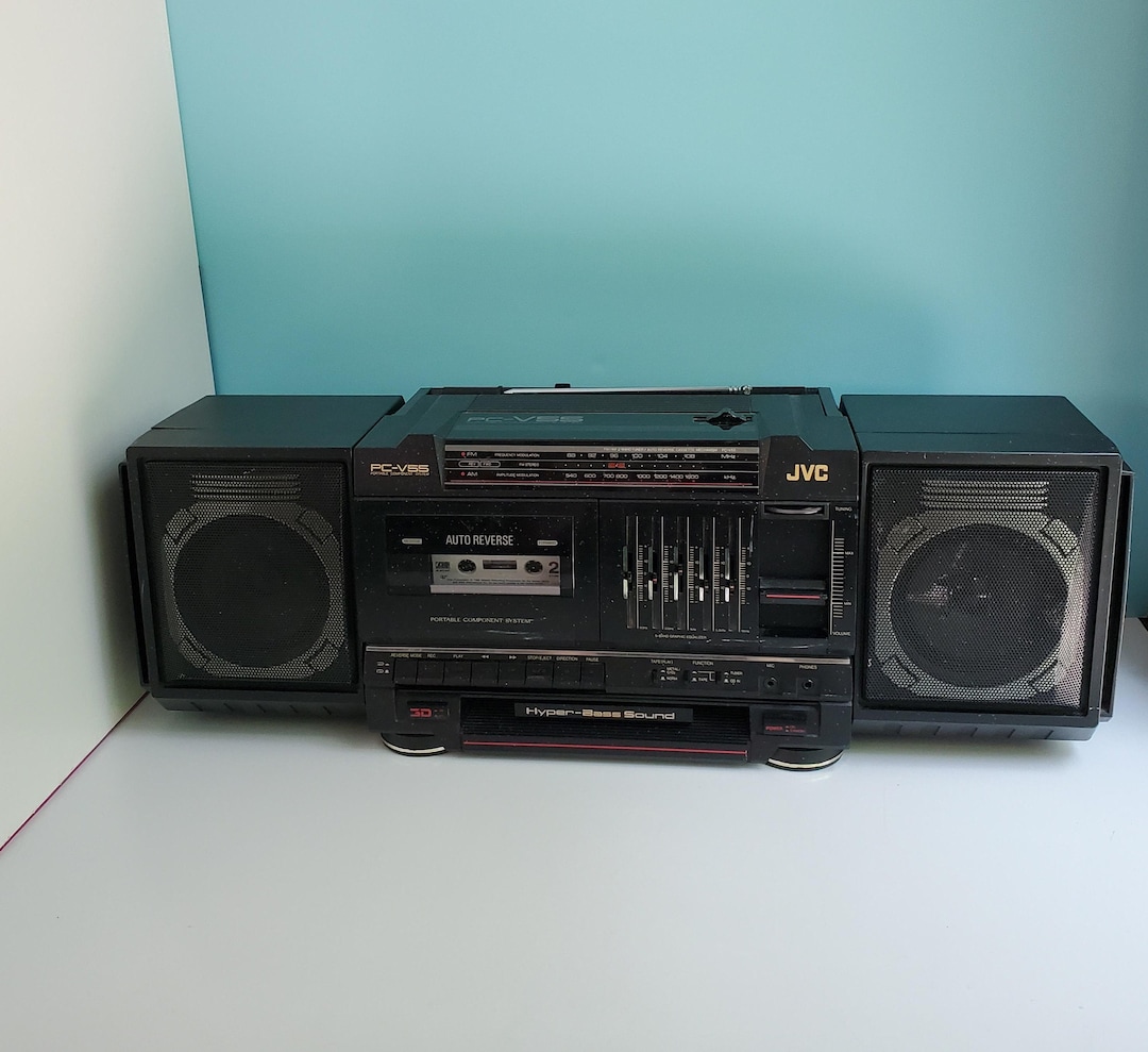 Vintage JVC PC-V55 Boombox Portable Component System With Tape Cassette ...